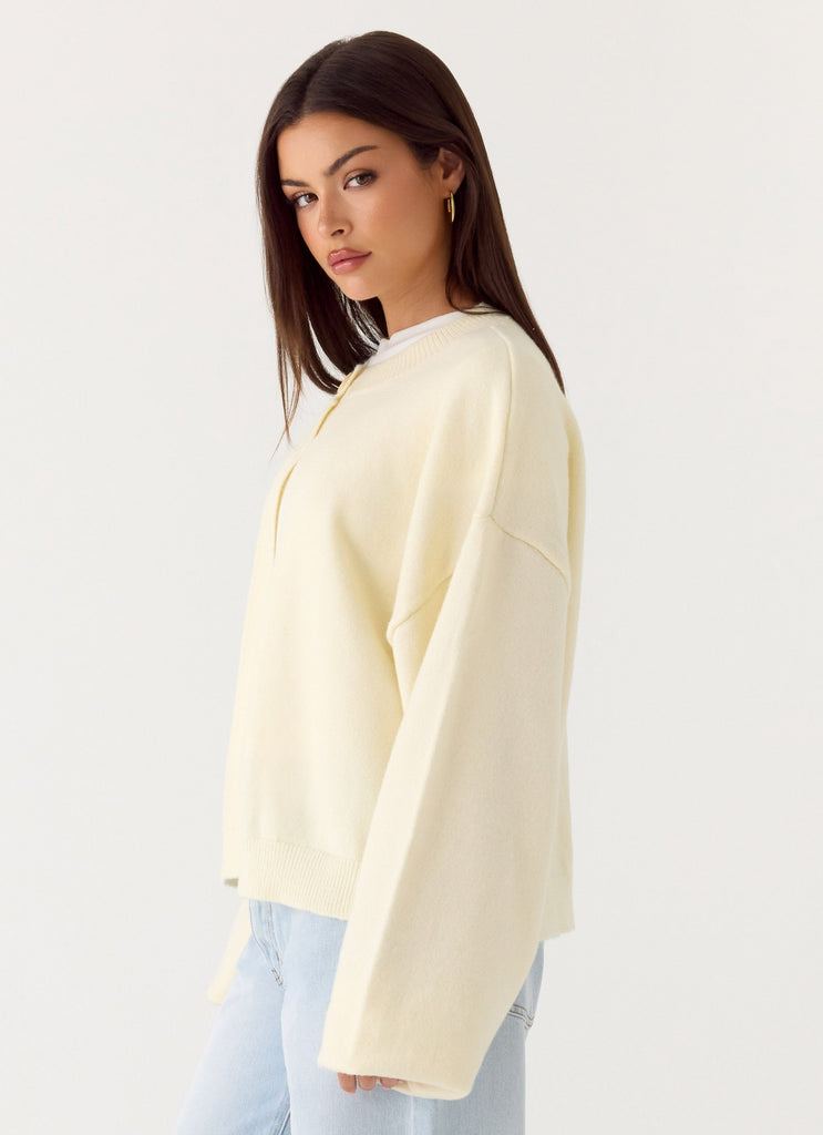 Annie One Button Cardigan - Ivory Cream – Peppermayo US