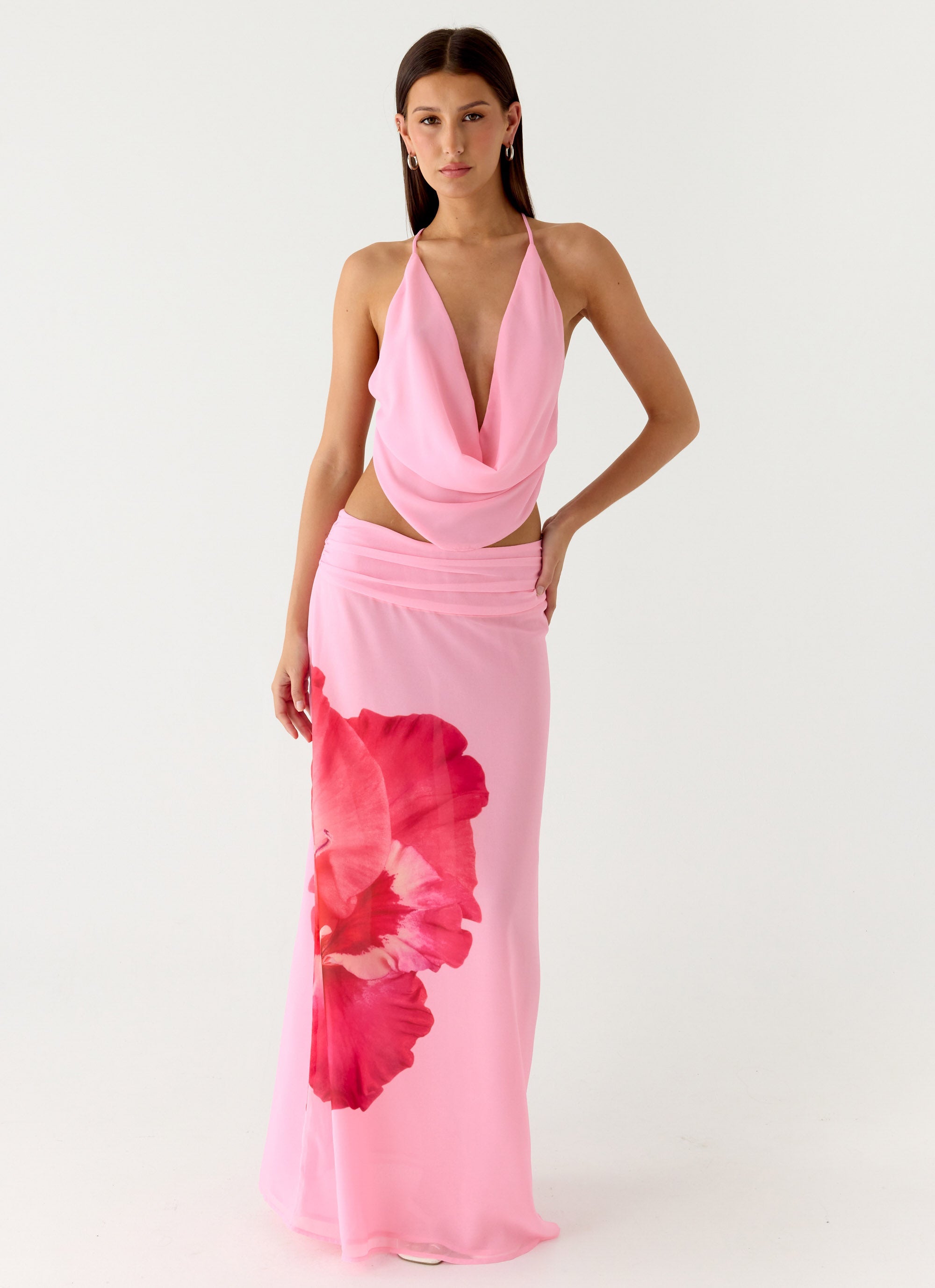 Blushing Bloom Maxi Skirt - Baby Pink – Peppermayo US