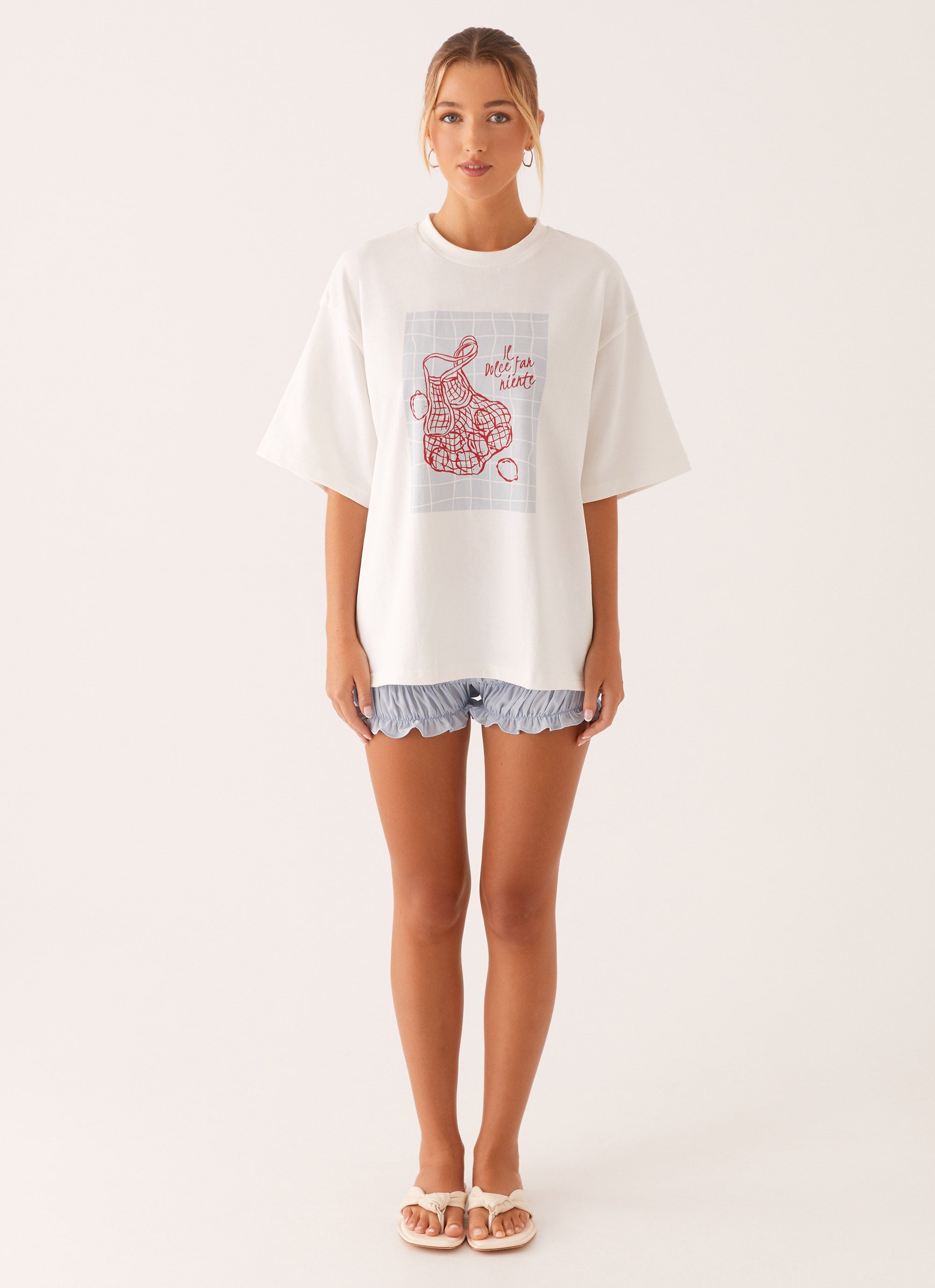 Born To Have Fun Oversized Graphic Tee - White – Peppermayo US