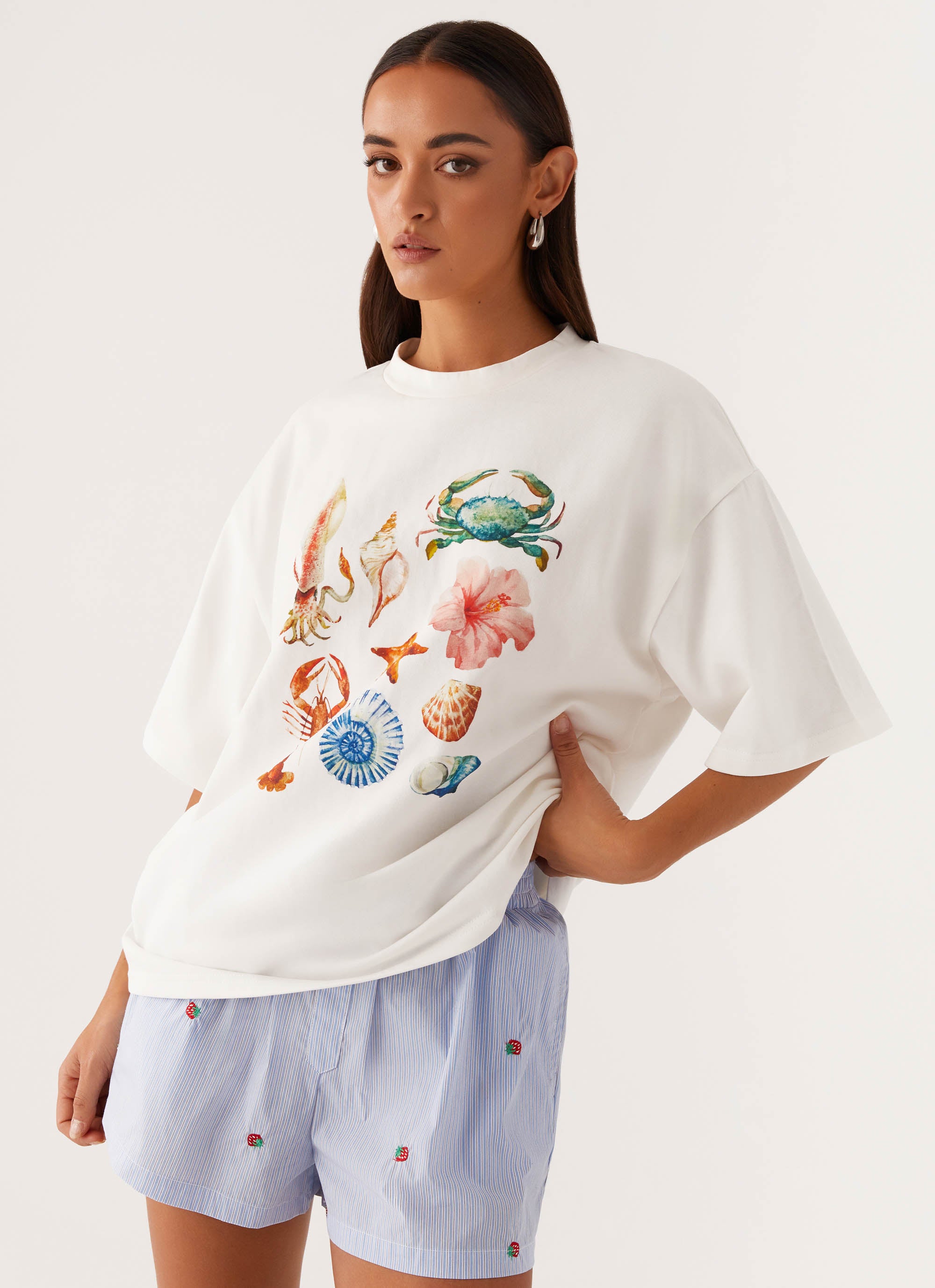 Born to Have Fun Oversized Tee - White – Peppermayo US