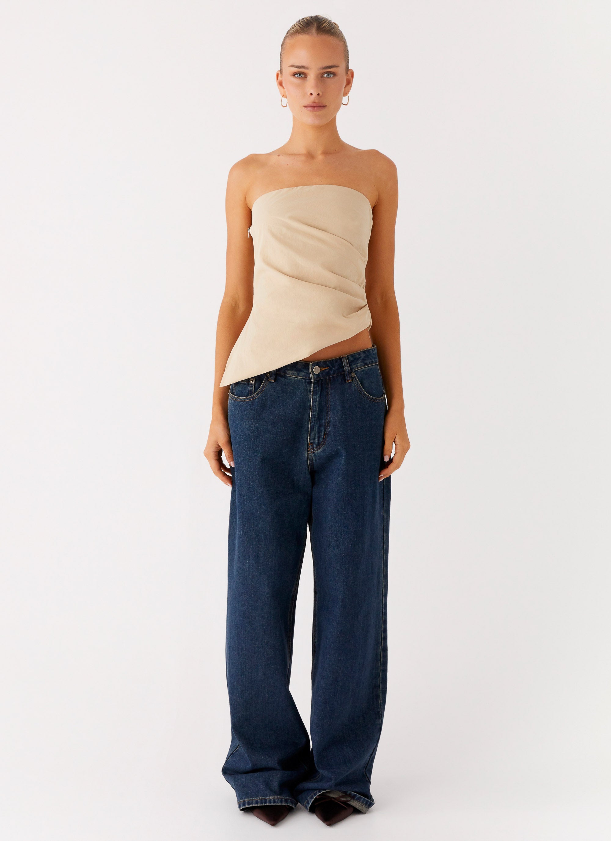 Briana Strapless Top - Tan – Peppermayo US