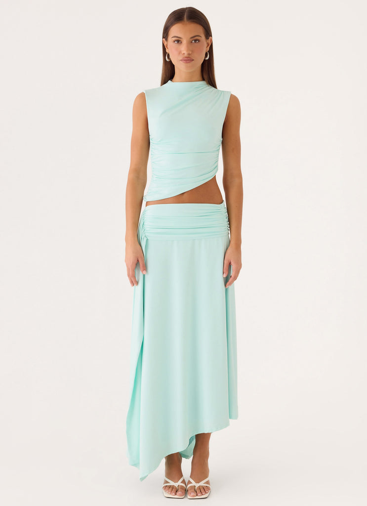 Briege Maxi Skirt - Aqua – Peppermayo US