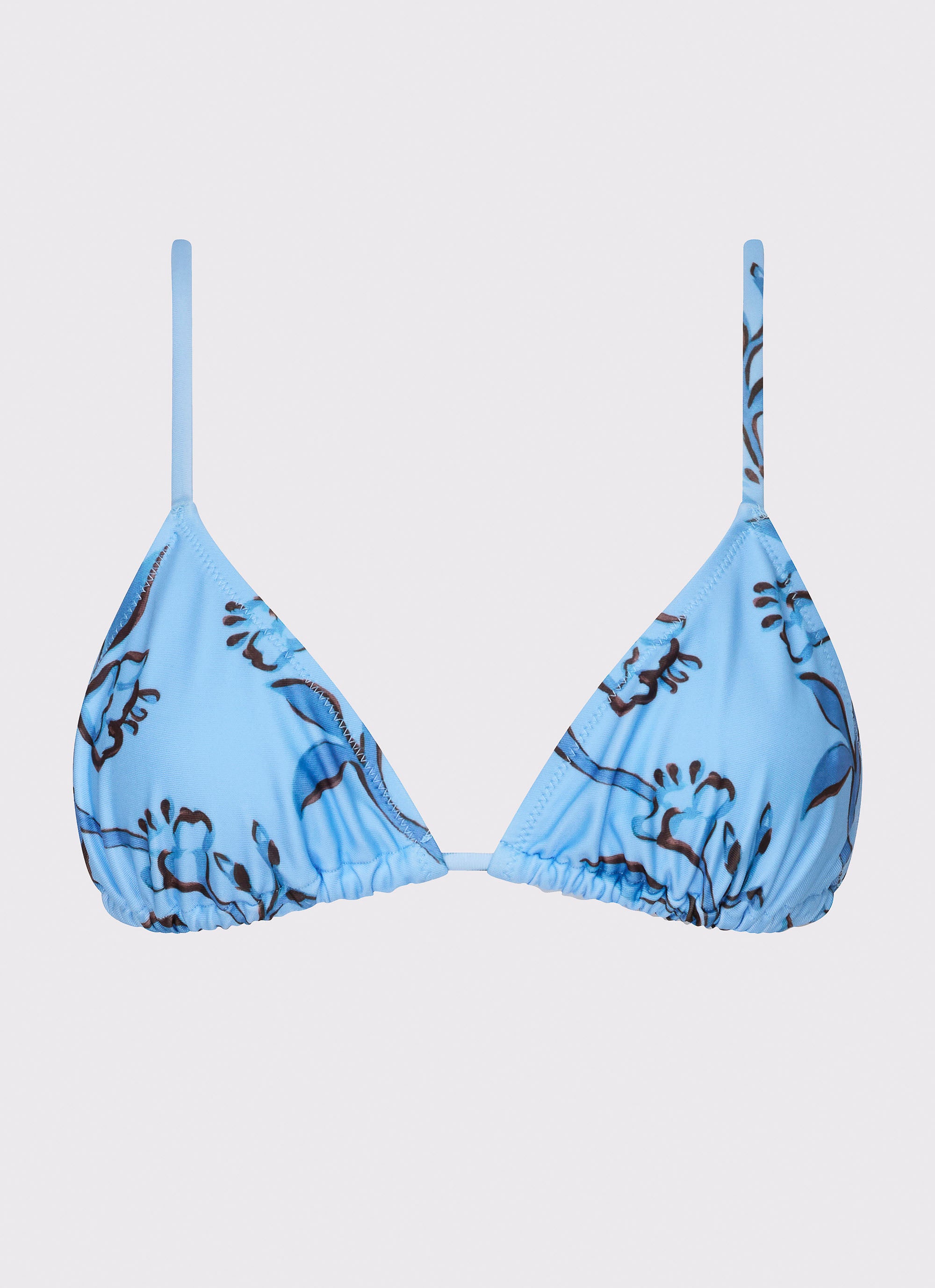 Calista Bikini Top - Blue Floral Print – Peppermayo US