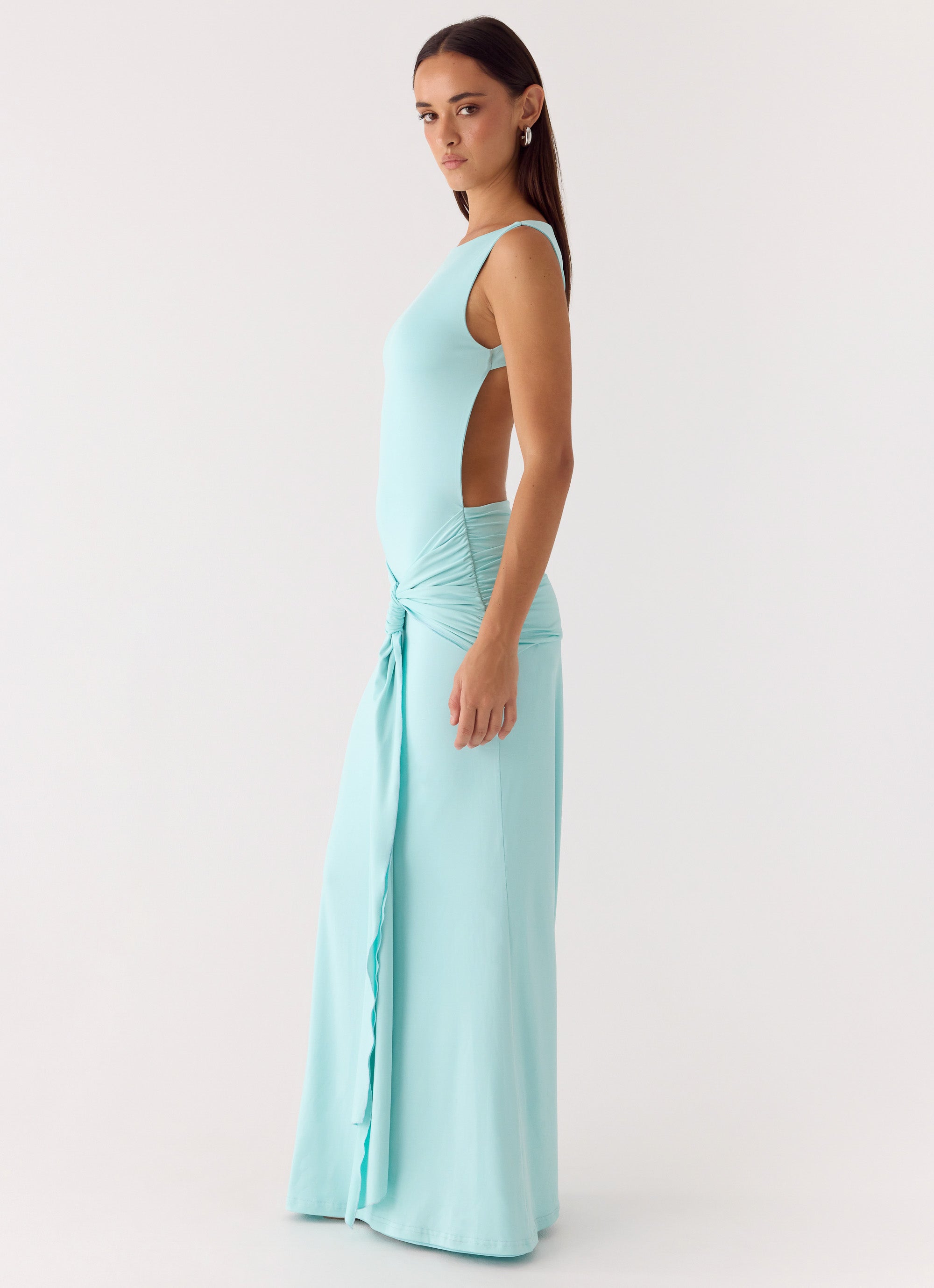 Fault Line Maxi Dress - Aqua – Peppermayo US