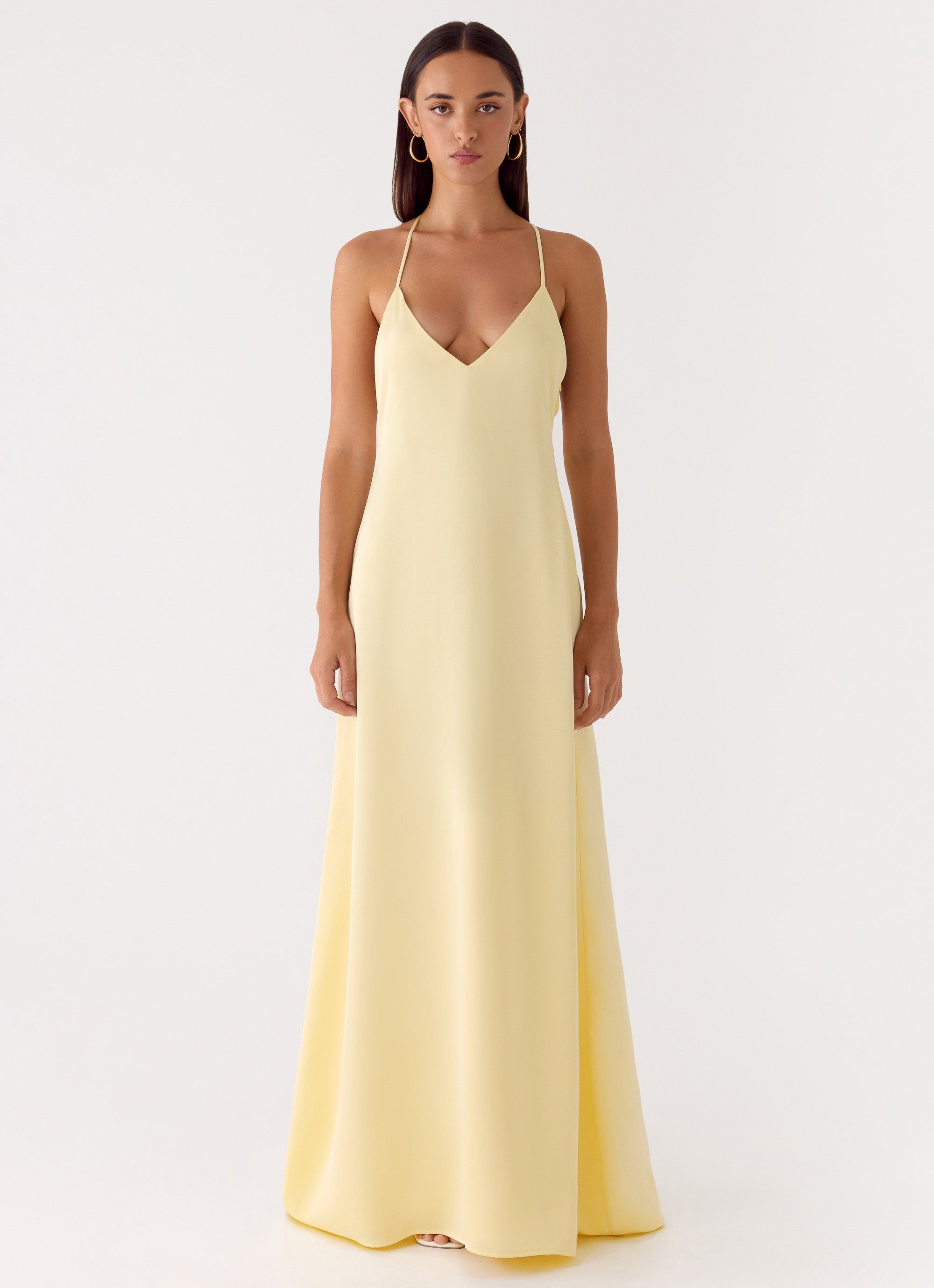 Fine Line Maxi Dress - Yellow – Peppermayo US