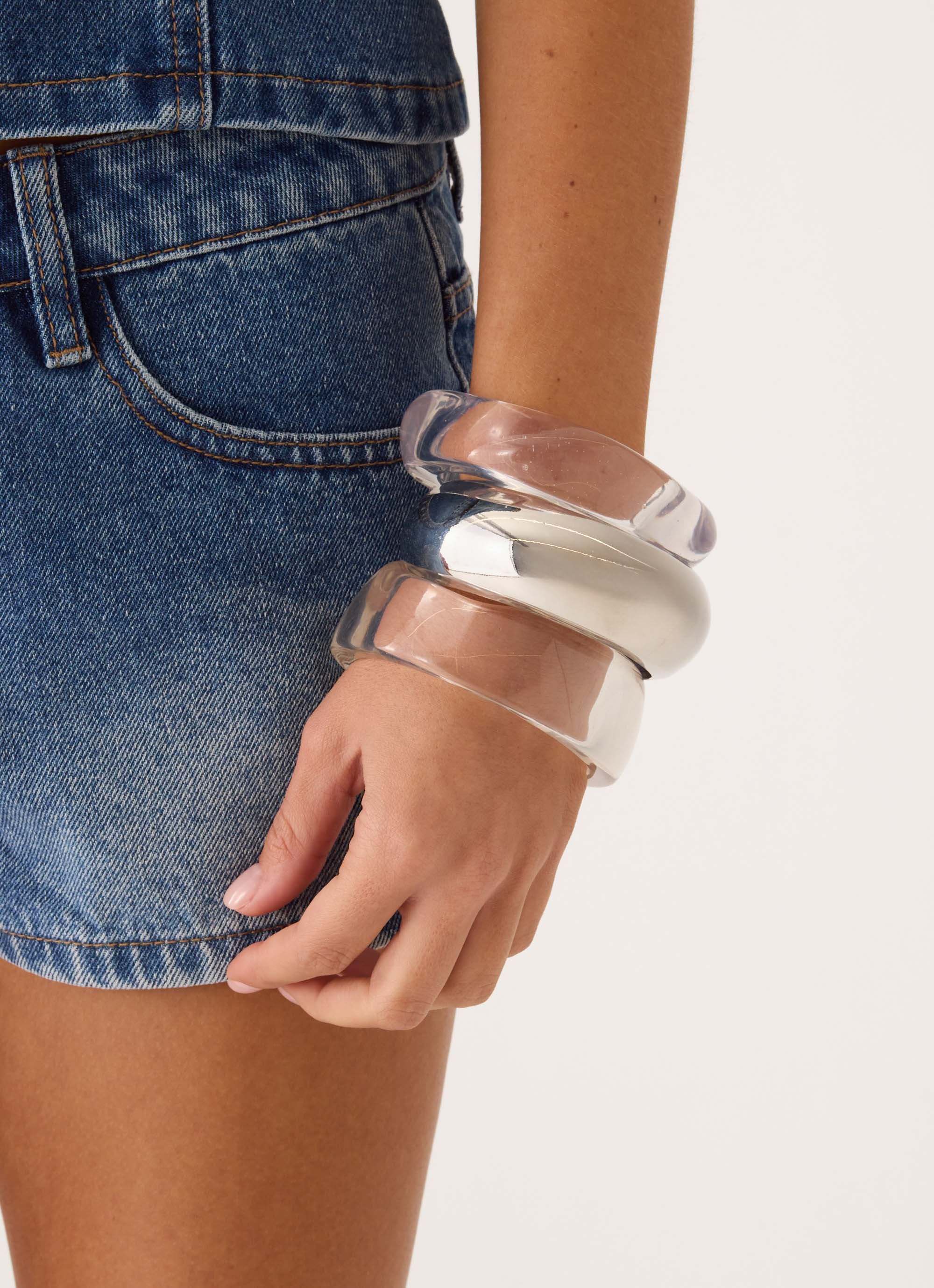 Golden Glass Bracelet - Silver – Peppermayo US
