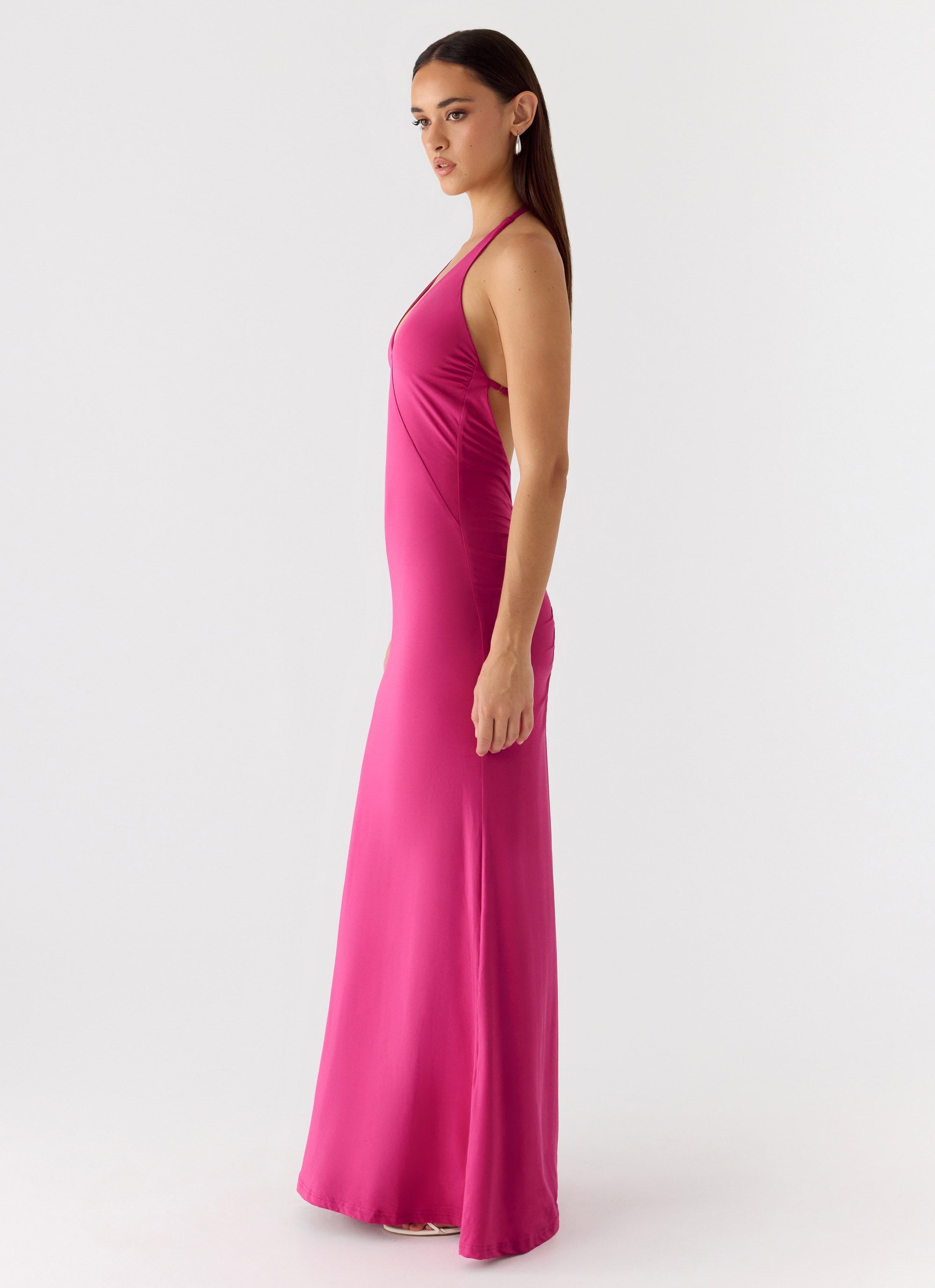 Have Your Attention Maxi Dress - Fuchsia – Peppermayo US