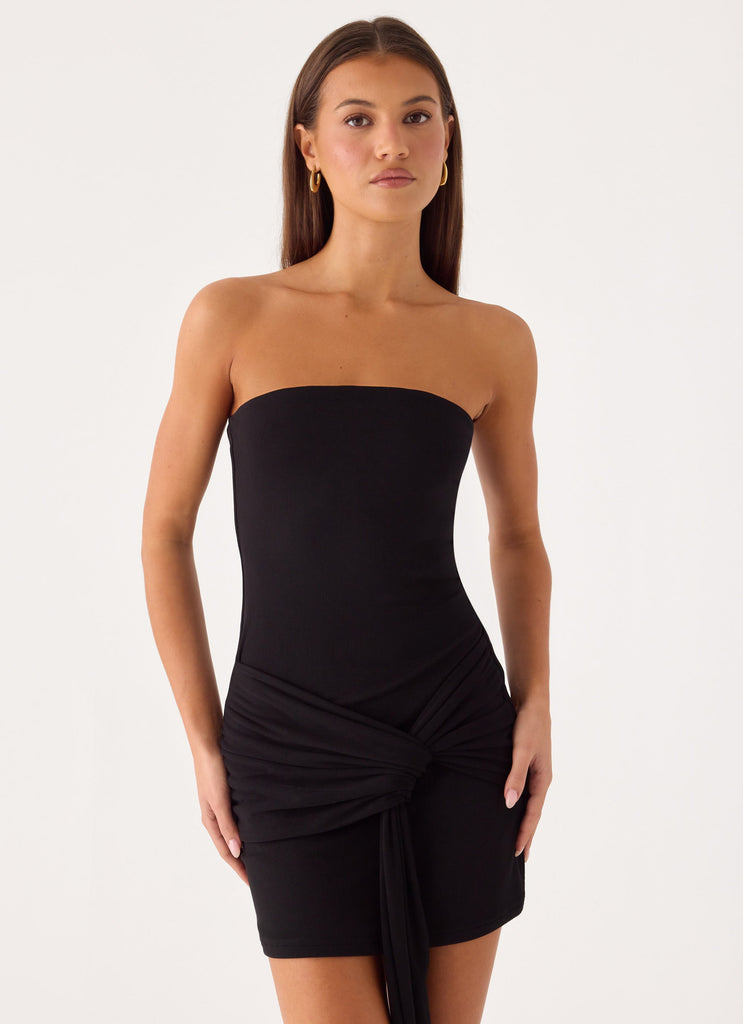 Jiliana Strapless Mini Dress - Black – Peppermayo US