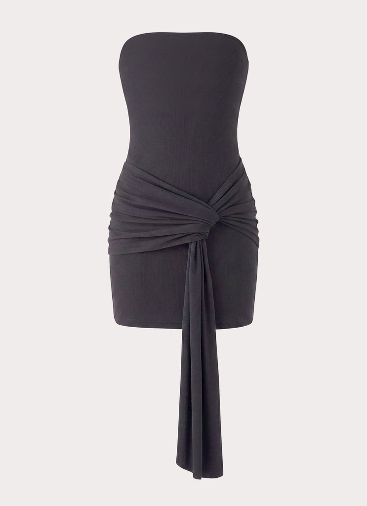 Jiliana Strapless Mini Dress - Charcoal – Peppermayo US