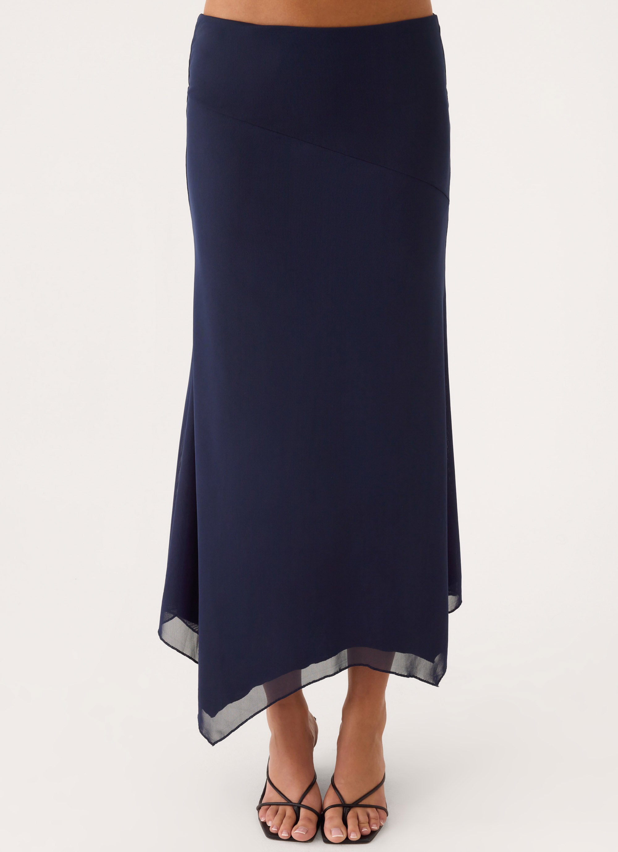 Kerrie Hanky Midi Skirt - Dark Navy – Peppermayo US