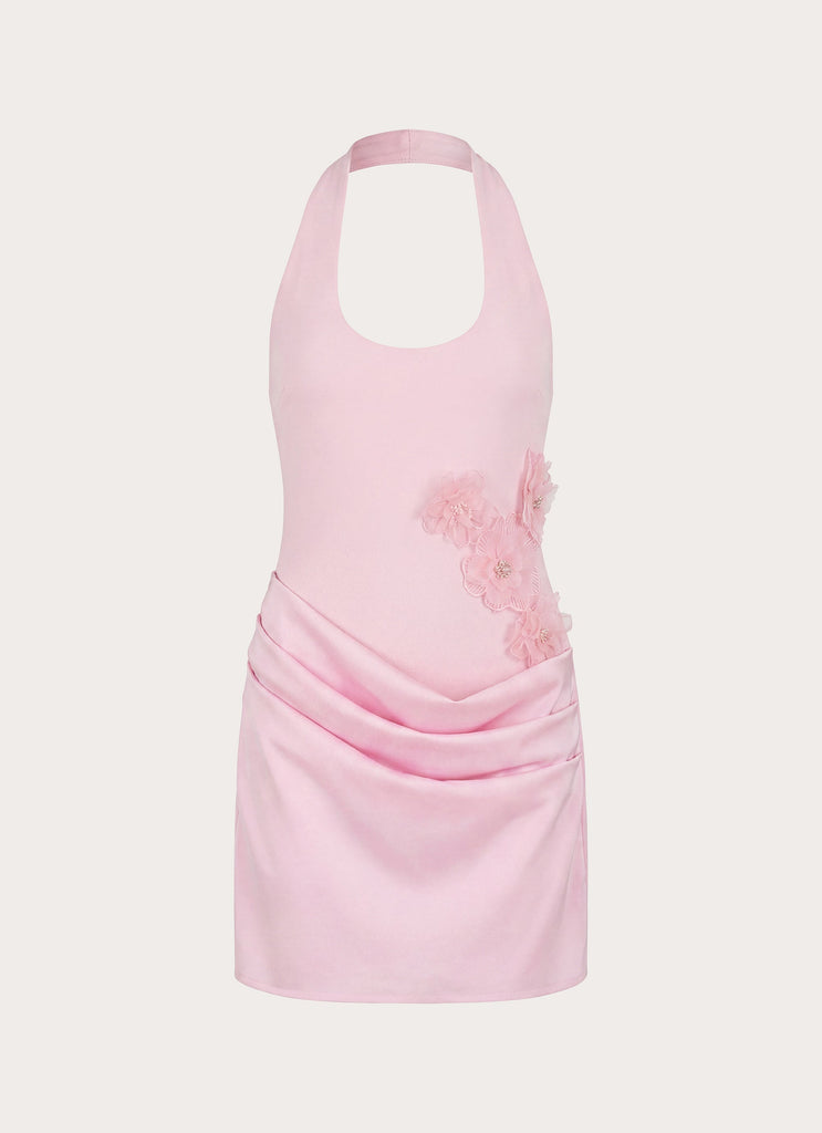 Kimana Halter Mini Dress - Pink – Peppermayo US