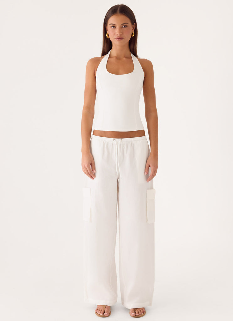 Kynzi Cargo Pants - White – Peppermayo US