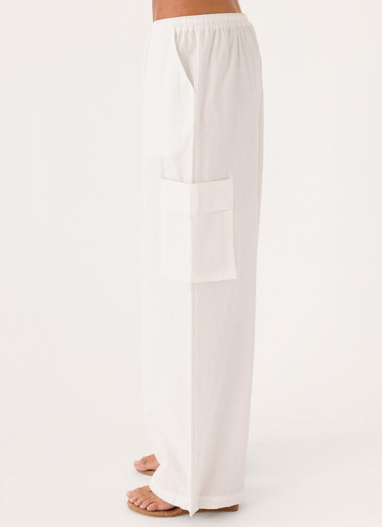 Kynzi Cargo Pants - White – Peppermayo US