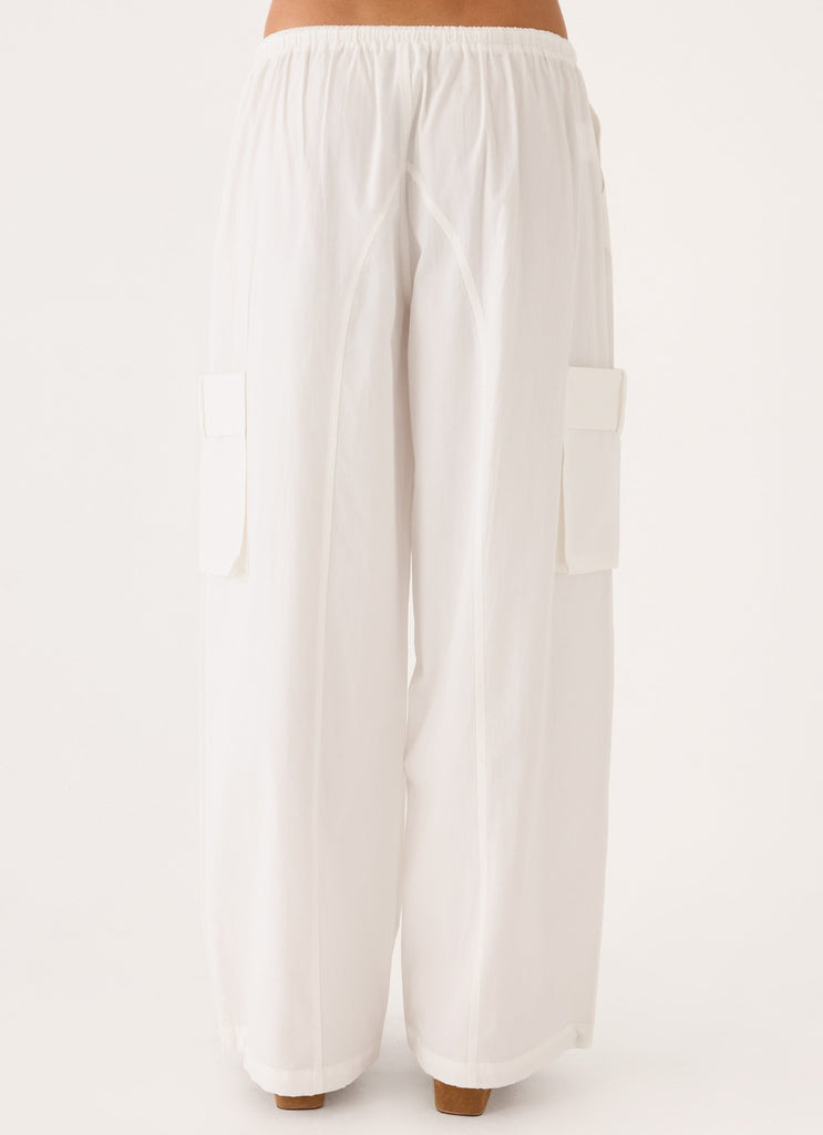 Kynzi Cargo Pants - White – Peppermayo US