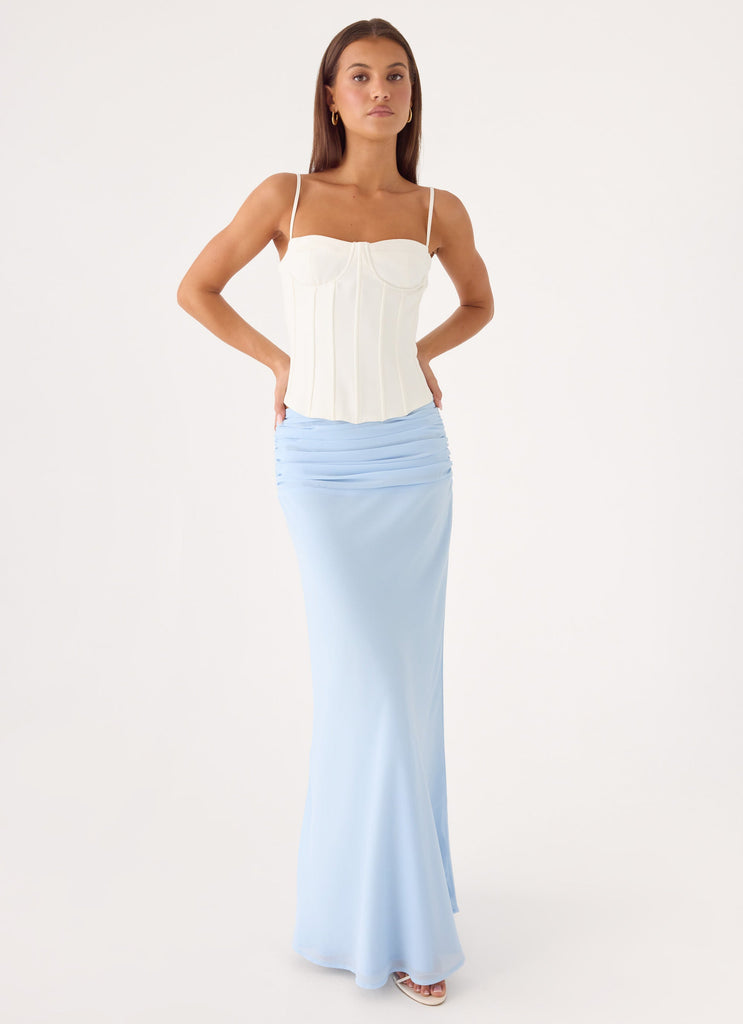 Lauretta Maxi Skirt - Baby Blue – Peppermayo US