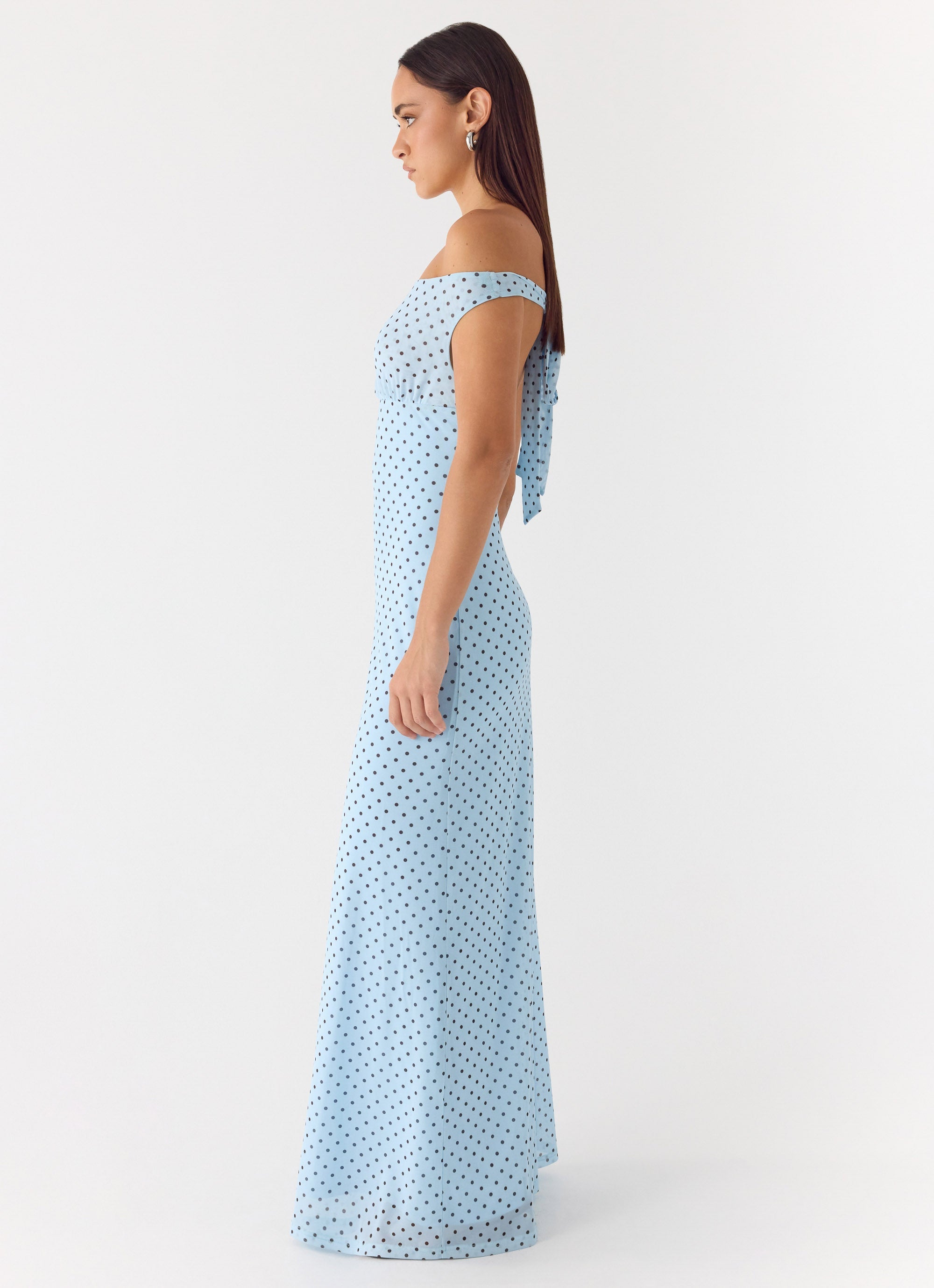 Like Me Now Maxi Dress - Blue Mocha Dot – Peppermayo US