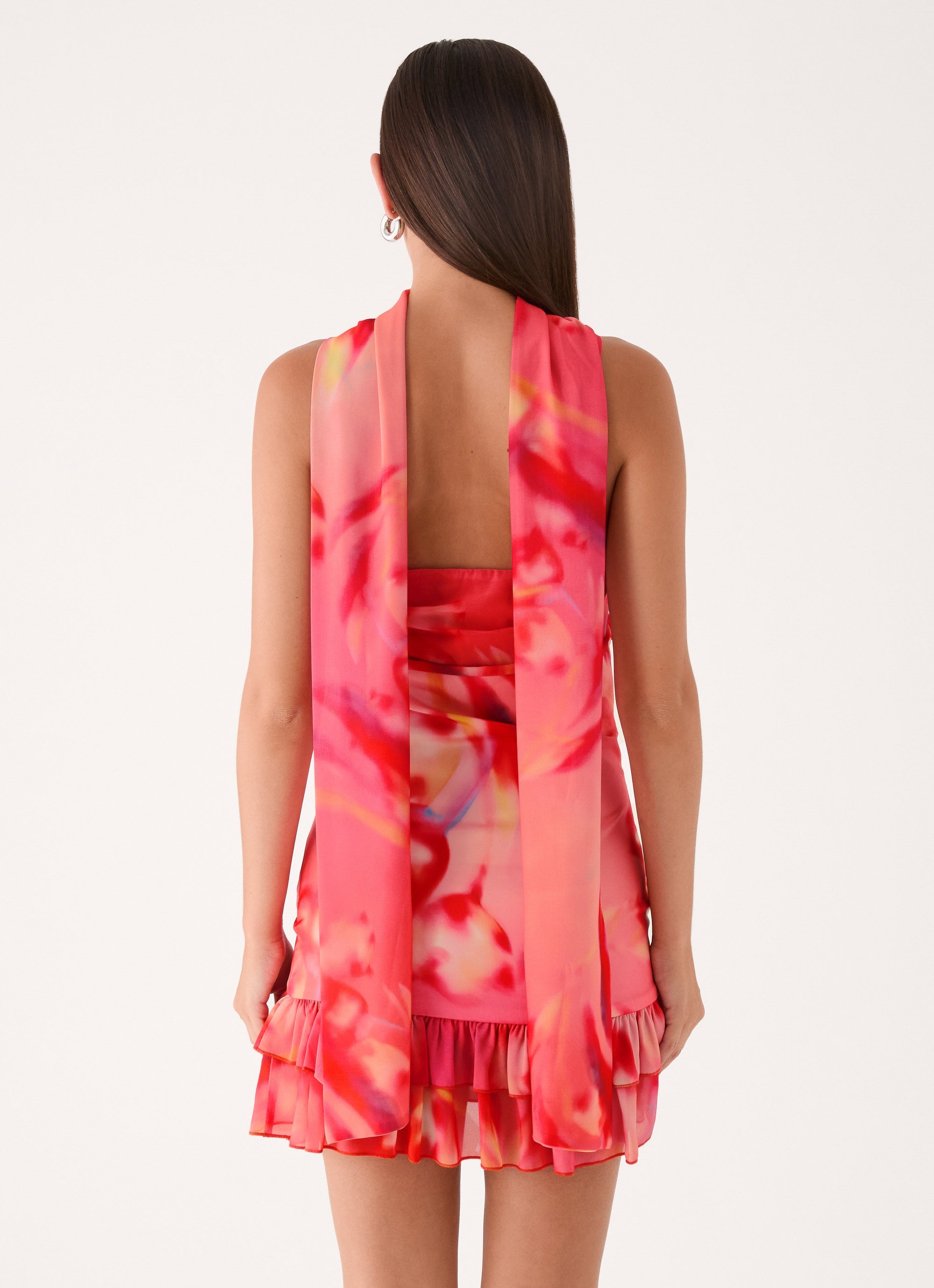 Manon Scarf Mini Dress - Sun Blushed Bloom – Peppermayo US