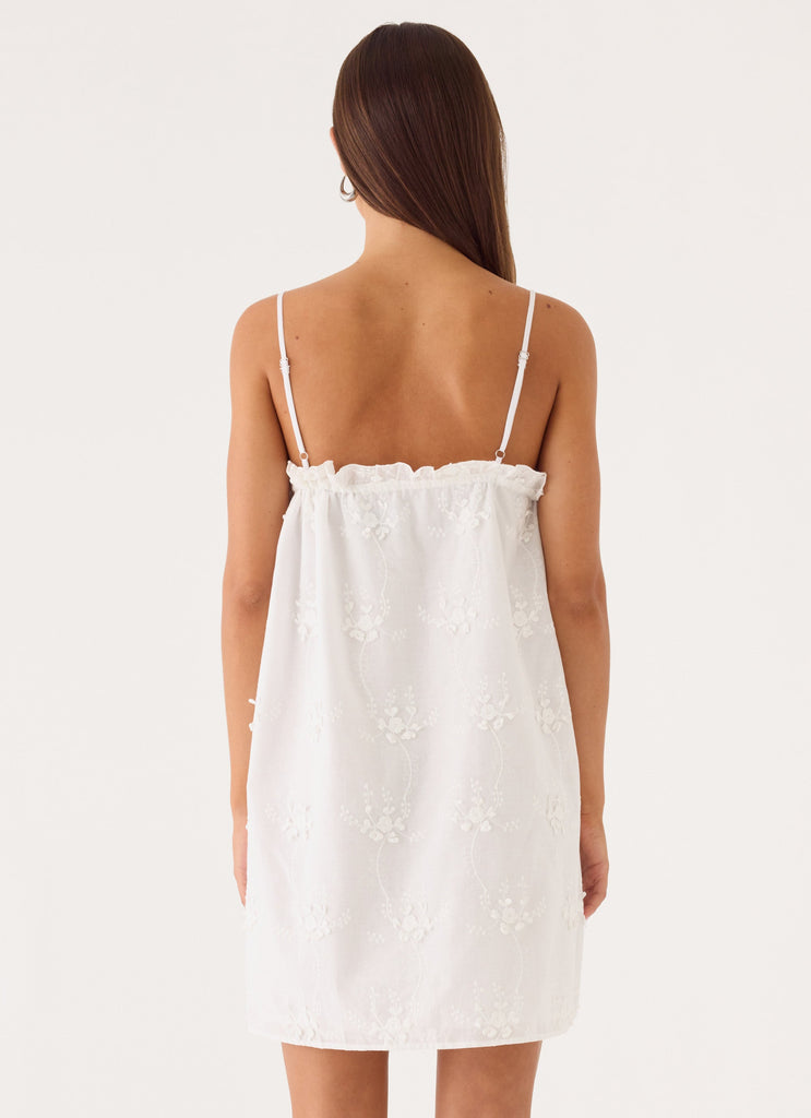 Mianna Cotton Mini Dress - White – Peppermayo US