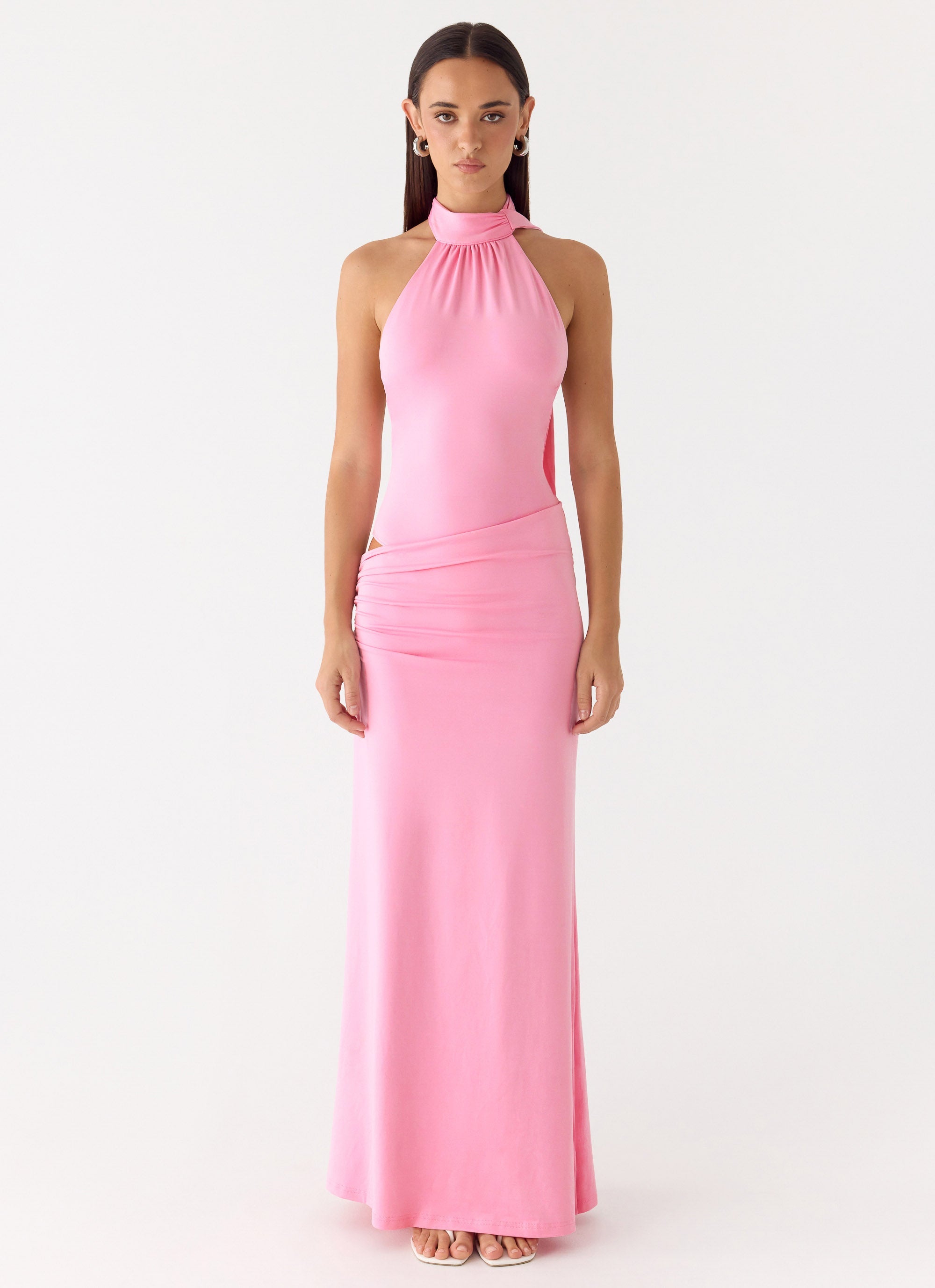 On My Way Bodysuit Maxi Dress - Pink – Peppermayo US