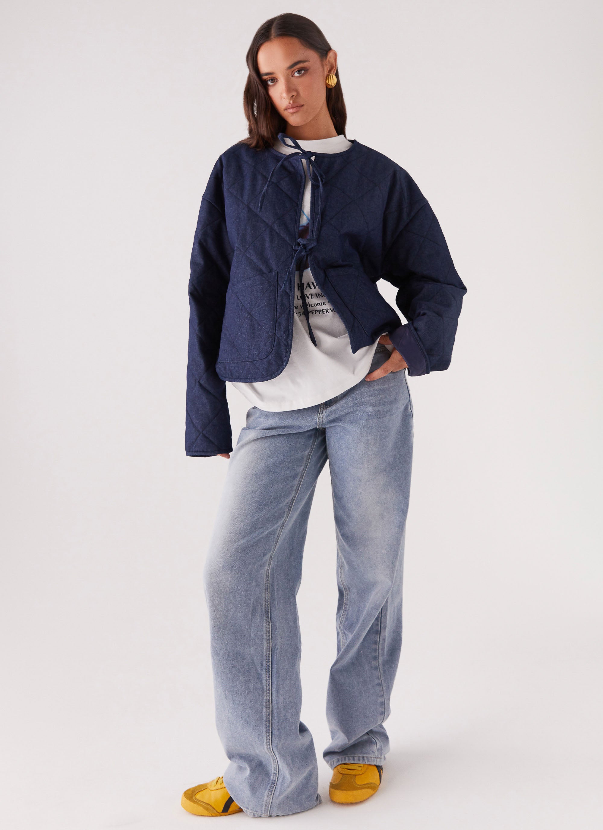 Faded Fall Quilted Jacket - Vintage Blue Wash – Peppermayo US