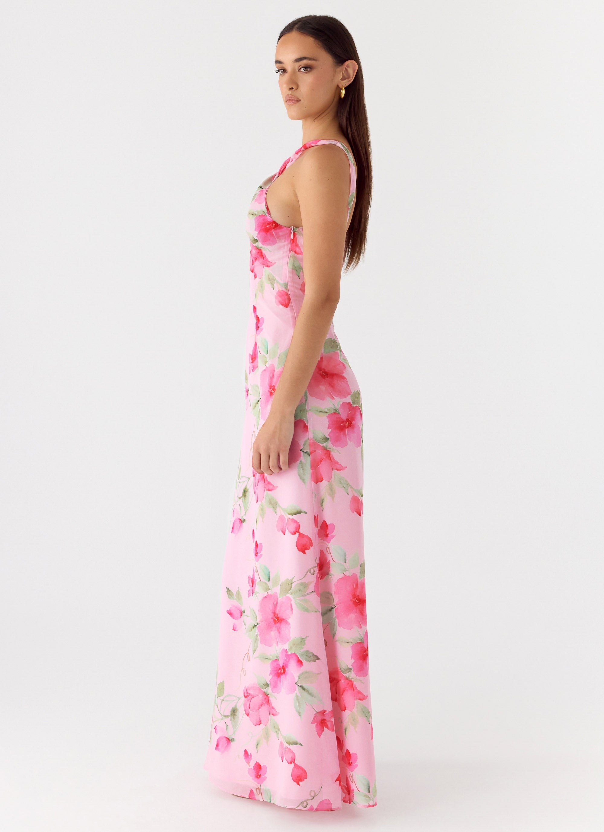 Serafim Chiffon Maxi Dress - Petal Soleil – Peppermayo US