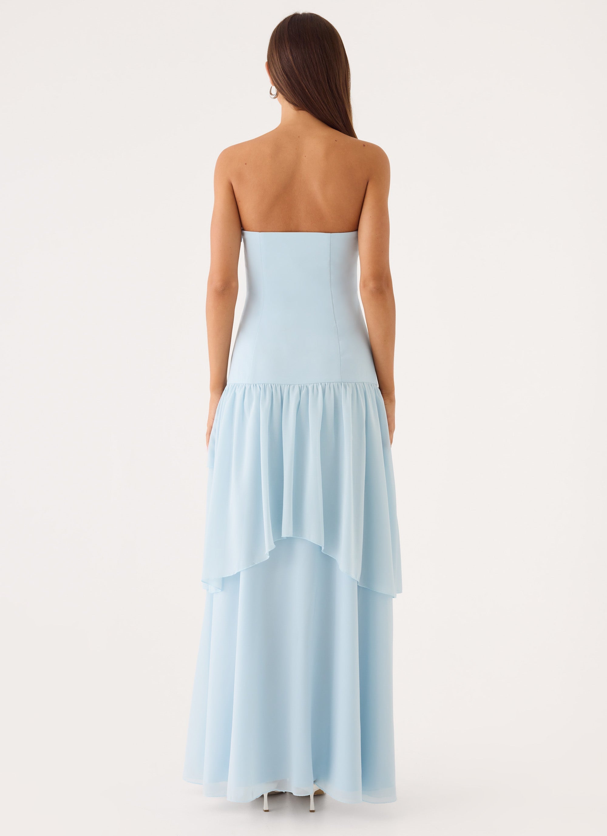 Sharn Strapless Maxi Dress - Blue – Peppermayo US