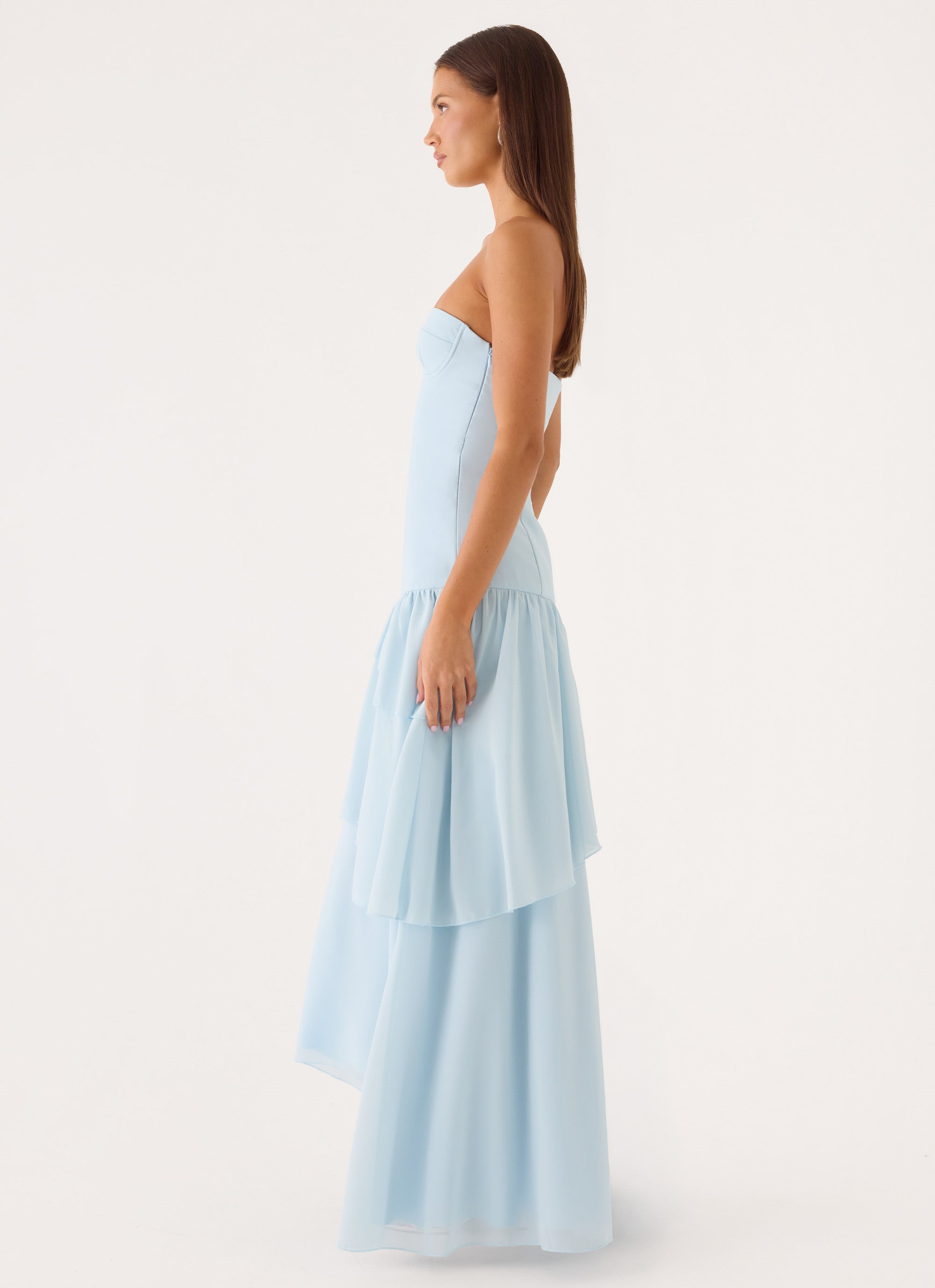 Sharn Strapless Maxi Dress - Blue – Peppermayo US