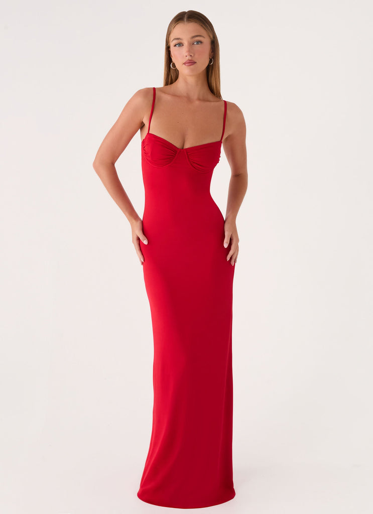 Vamonos Maxi Dress - Cherry Red – Peppermayo US